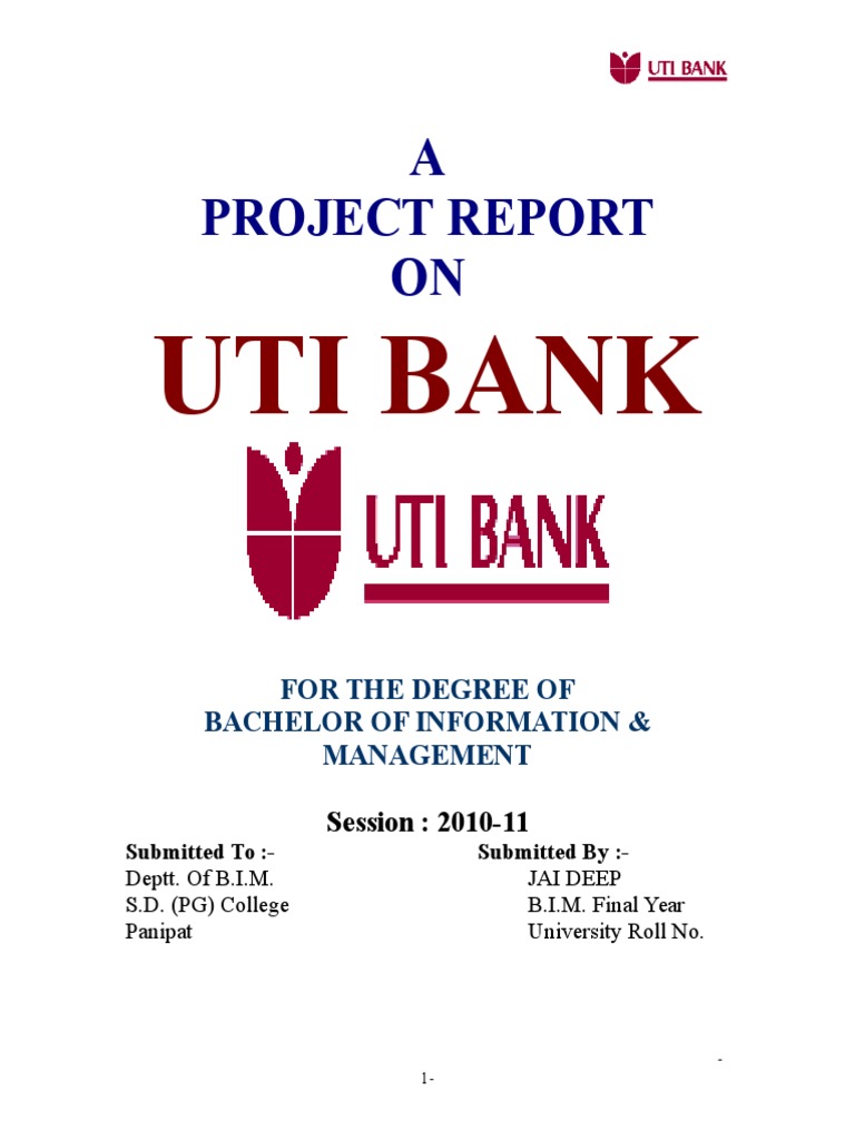 Uti Bank | PDF | Reserve Bank Of India | Banks