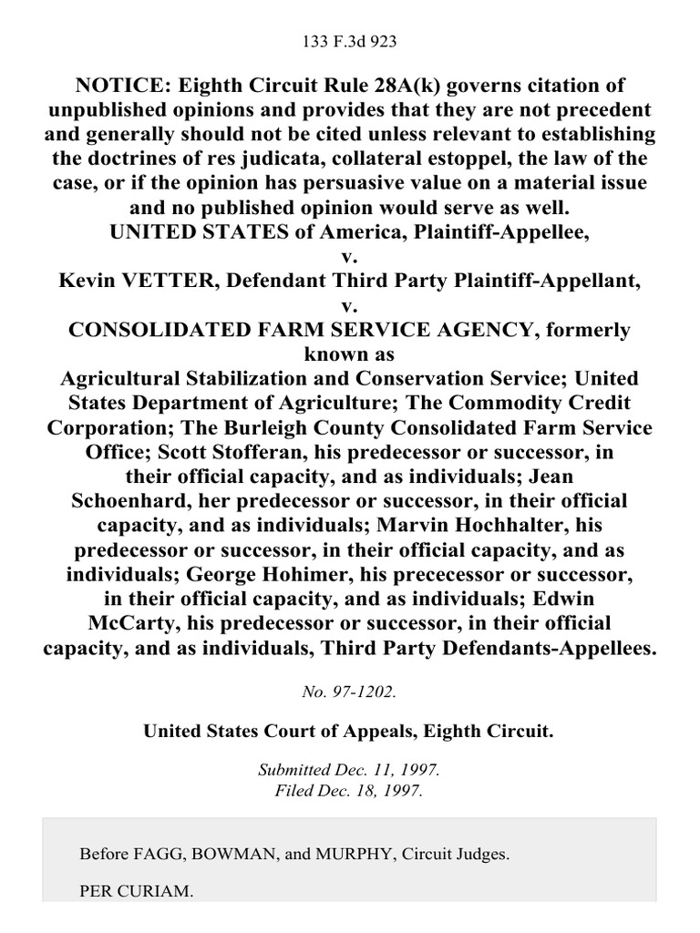 United States Court of Appeals, Eighth Circuit | PDF | Social Science