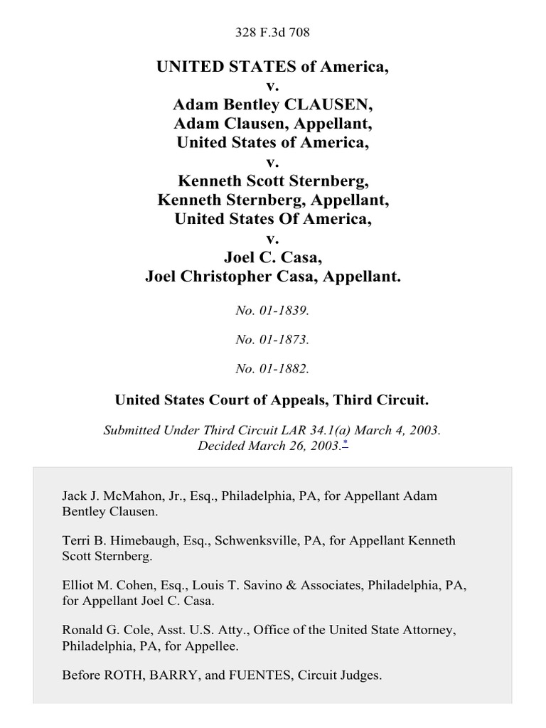 United States v. Adam Bentley Clausen, Adam Clausen, United States of ...