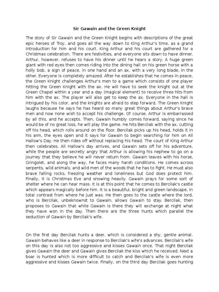 Sir Gawain and The Green Knight | PDF | Green Knight