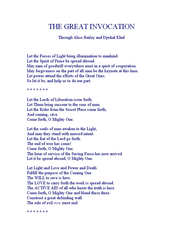 The Great Invocation