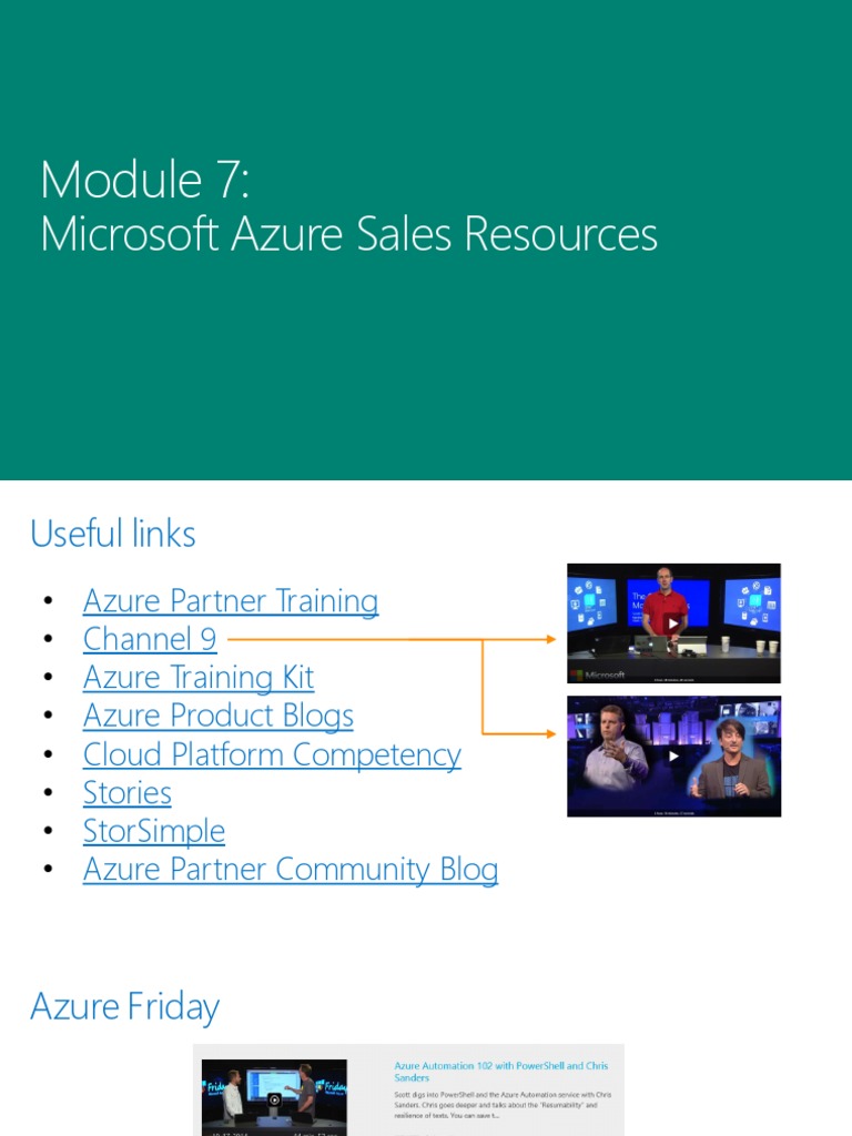 MS Azure Sales Resources | PDF | Office 365 | Cloud Computing