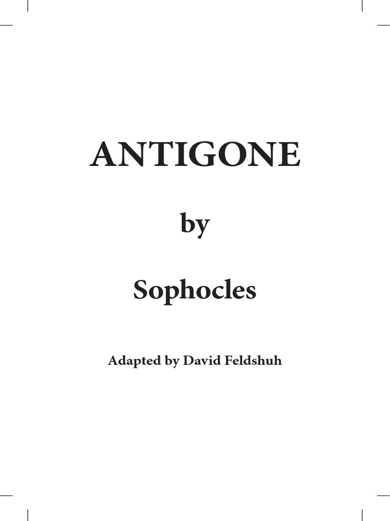 Antigone Adaptation by Feldshuh | PDF | Business