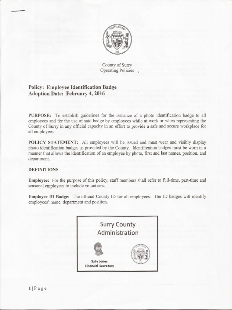 Badge Policy | PDF