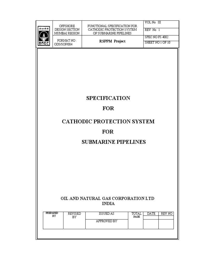 Anode Spec. Sample | PDF | Anode | Corrosion