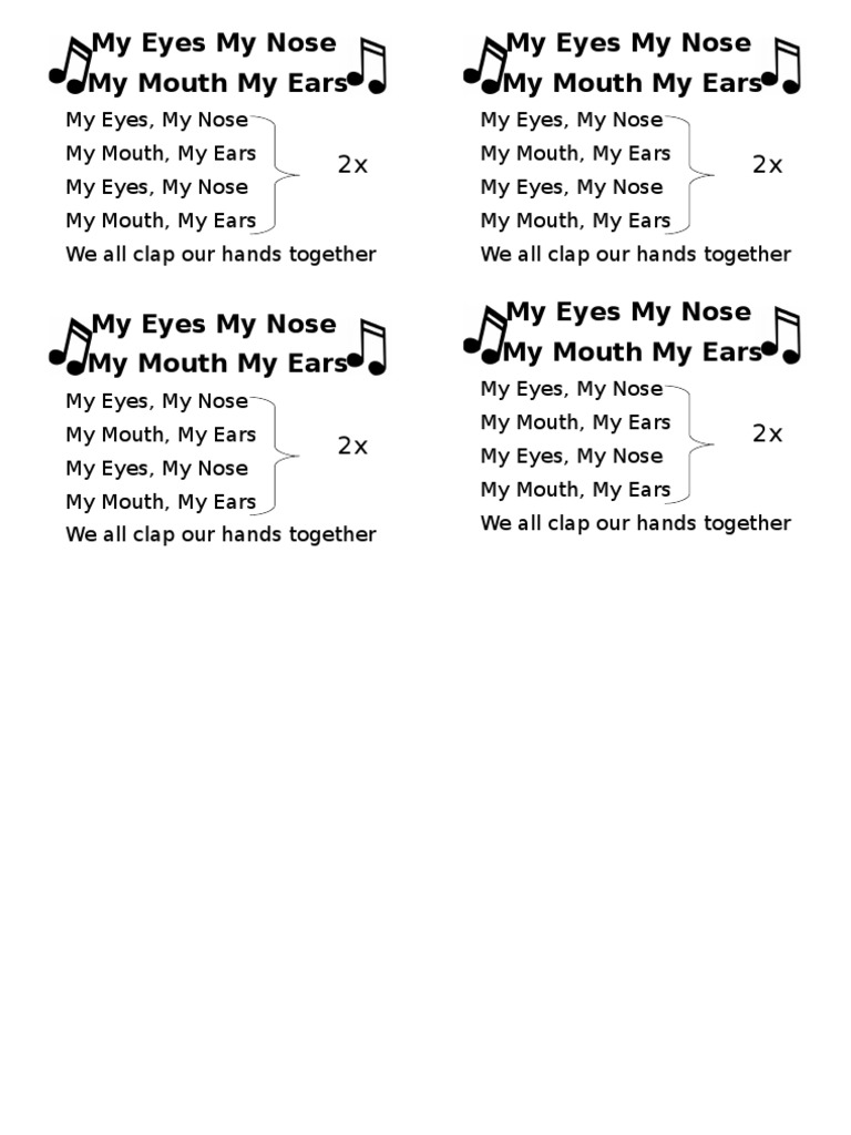 My Eyes My Nose My Mouth My Ears My Eyes My Nose My Mouth My Ears | PDF
