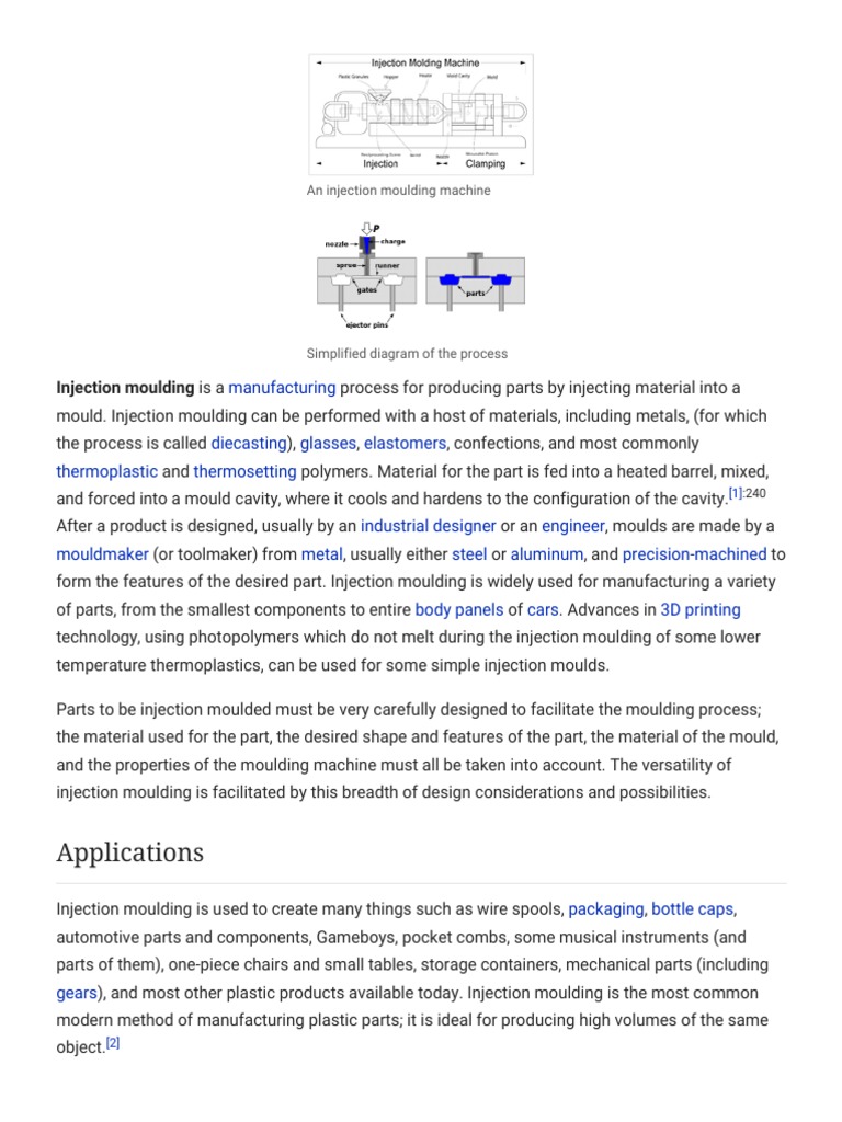 Injection Moulding Process Explained | PDF | Building Materials ...