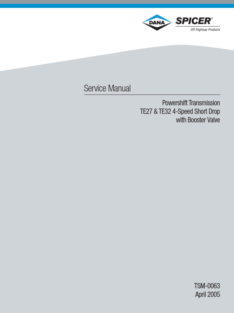 Tsm-0063 - Dana Te32 | PDF | Automatic Transmission | Transmission ...