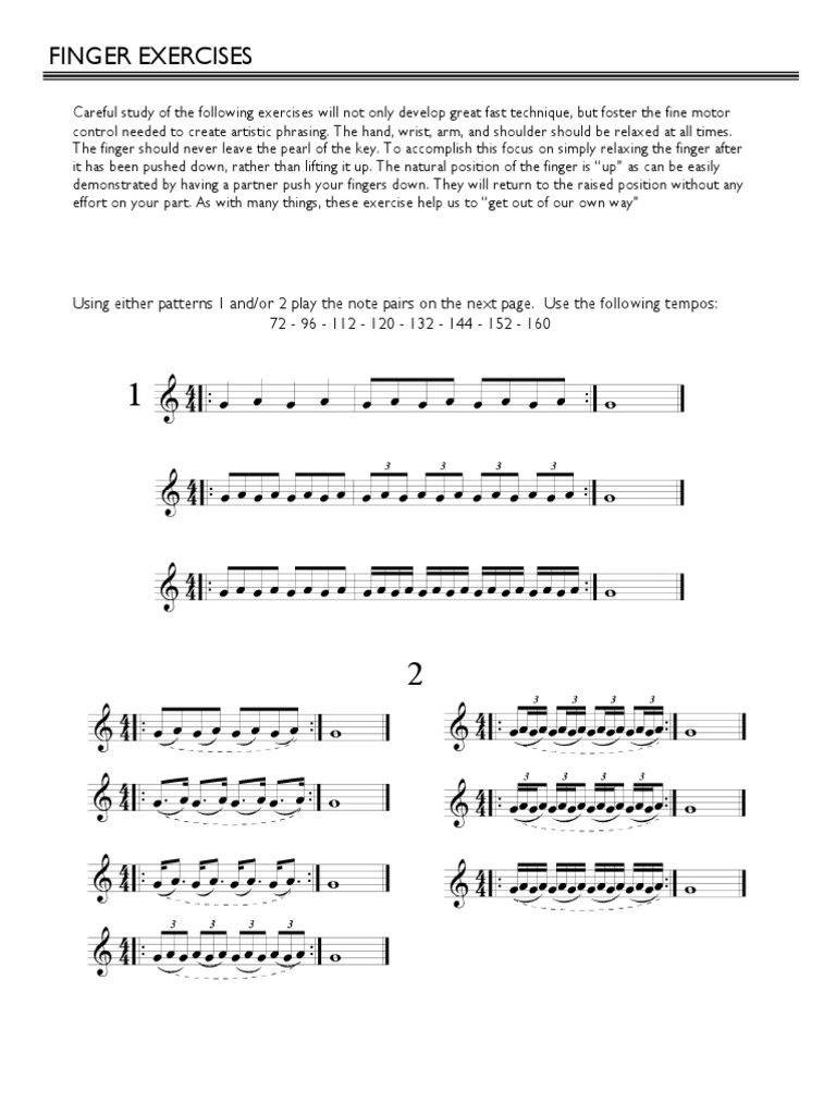 Exercises For Saxophone Mastery - Finger Ex | PDF
