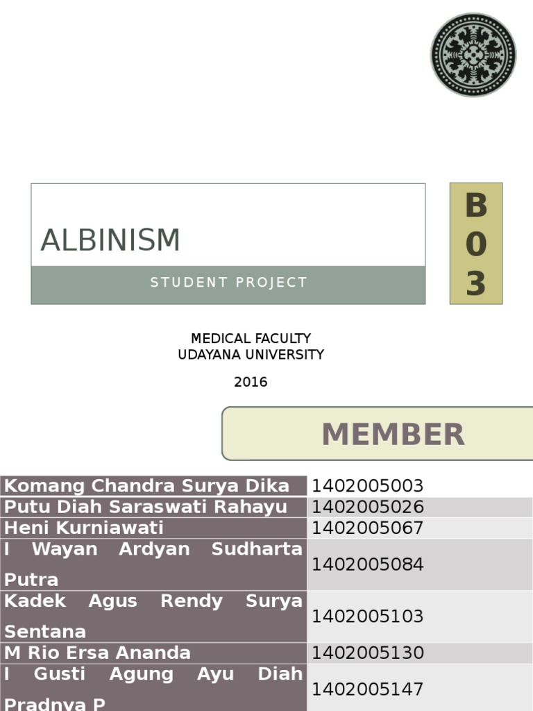Albinism: Biology and Classification | PDF | Biology | Genetics