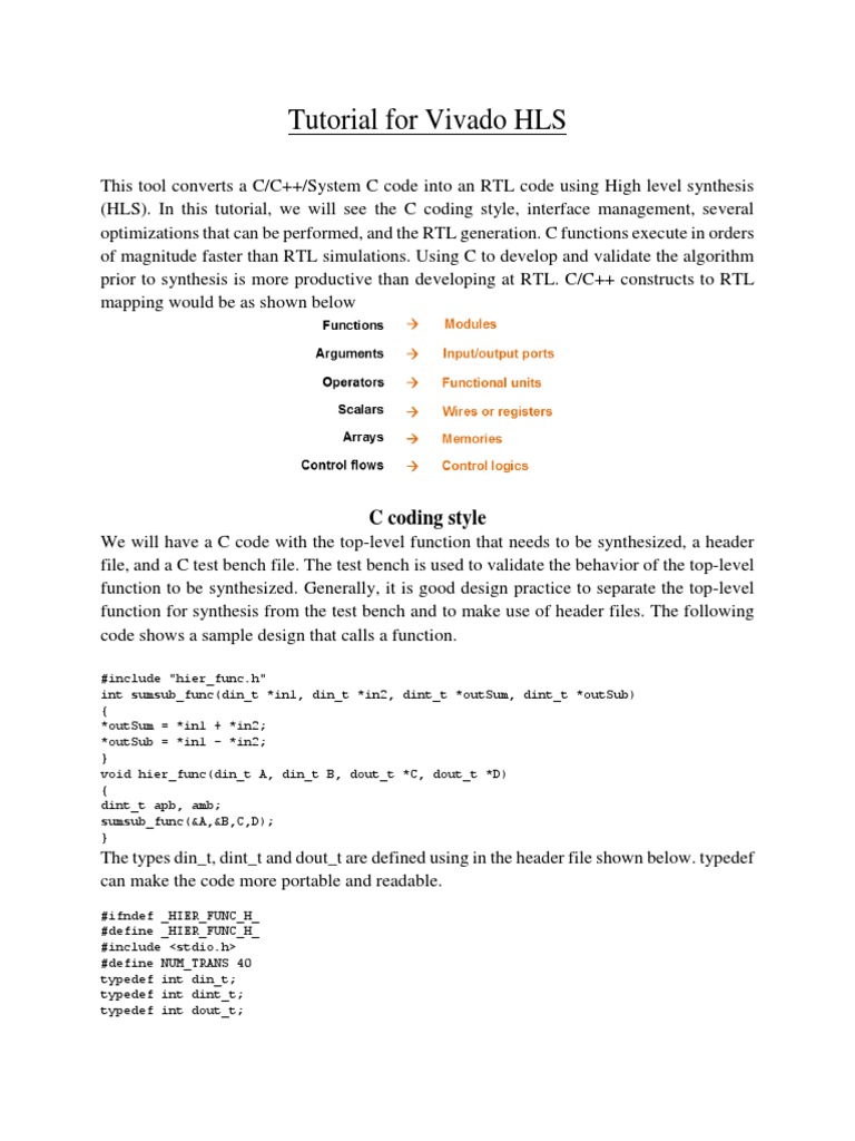 Vivado Tutorial | PDF | C (Programming Language) | Parameter (Computer Programming)