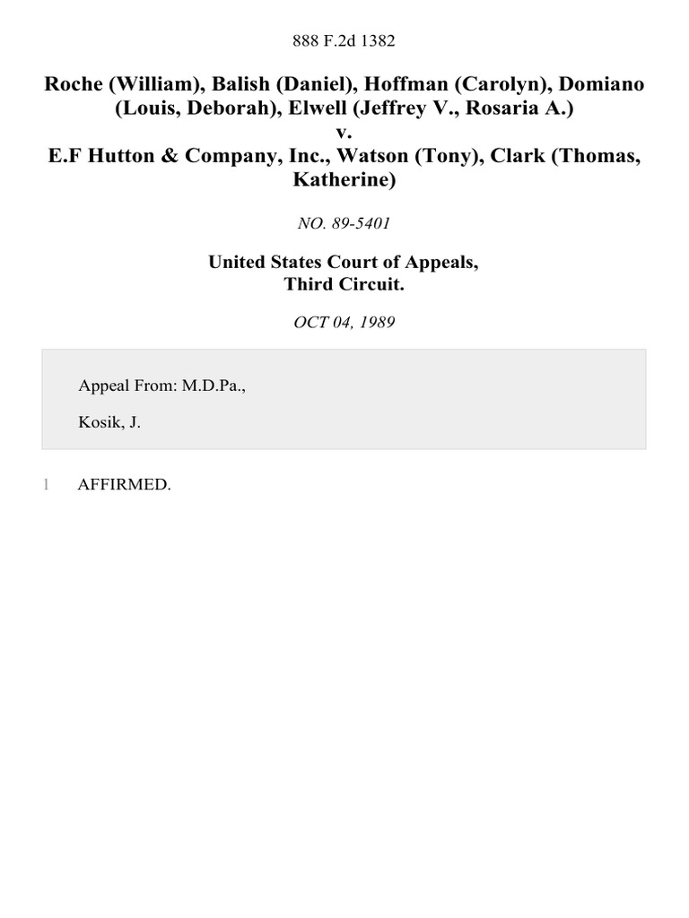 Roche (William), Balish (Daniel), Hoffman (Carolyn), Domiano (Louis ...