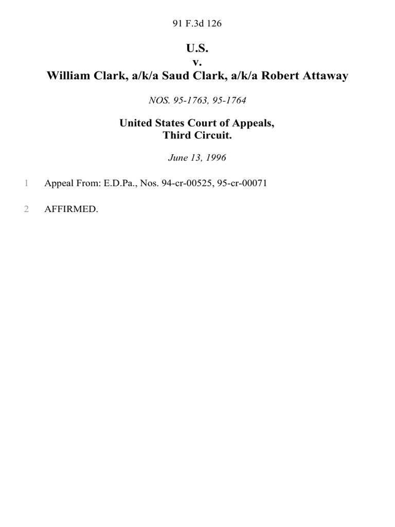 U.S. v. Clark Appeal Decision | PDF | Law