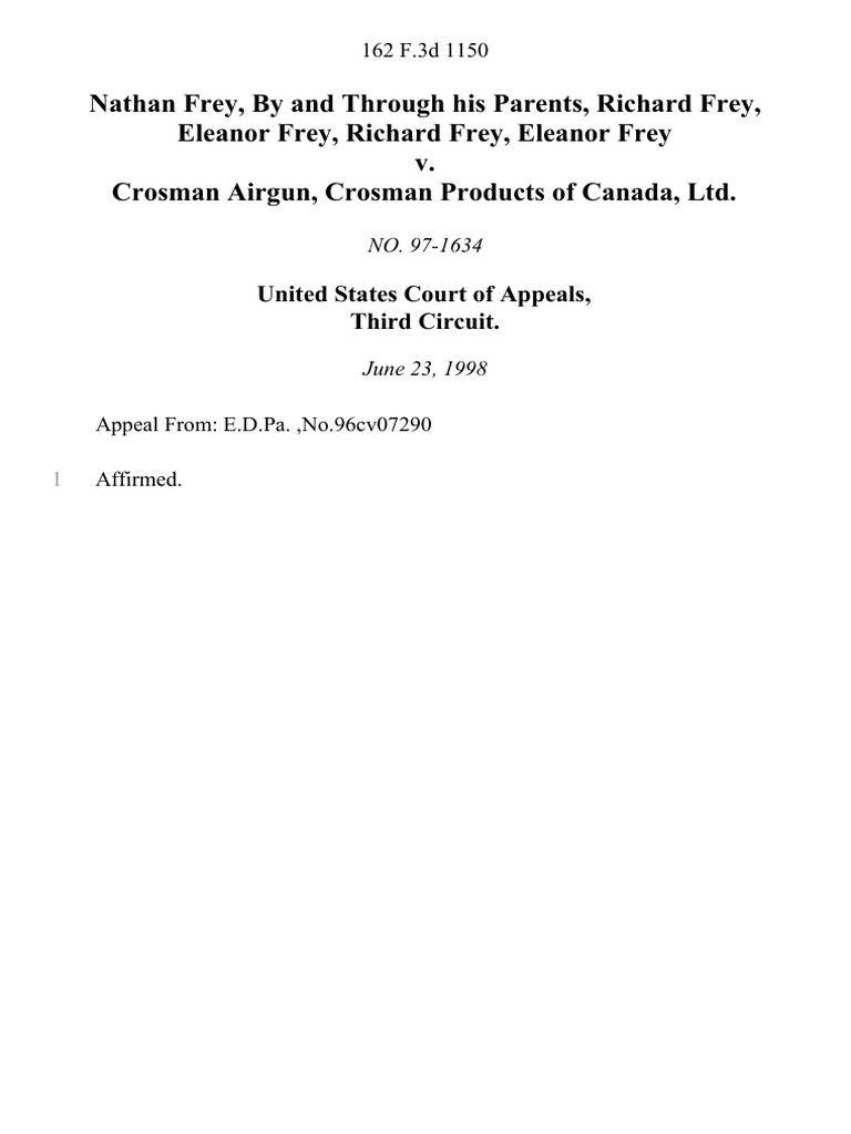 Nathan Frey, by and Through His Parents, Richard Frey, Eleanor Frey ...