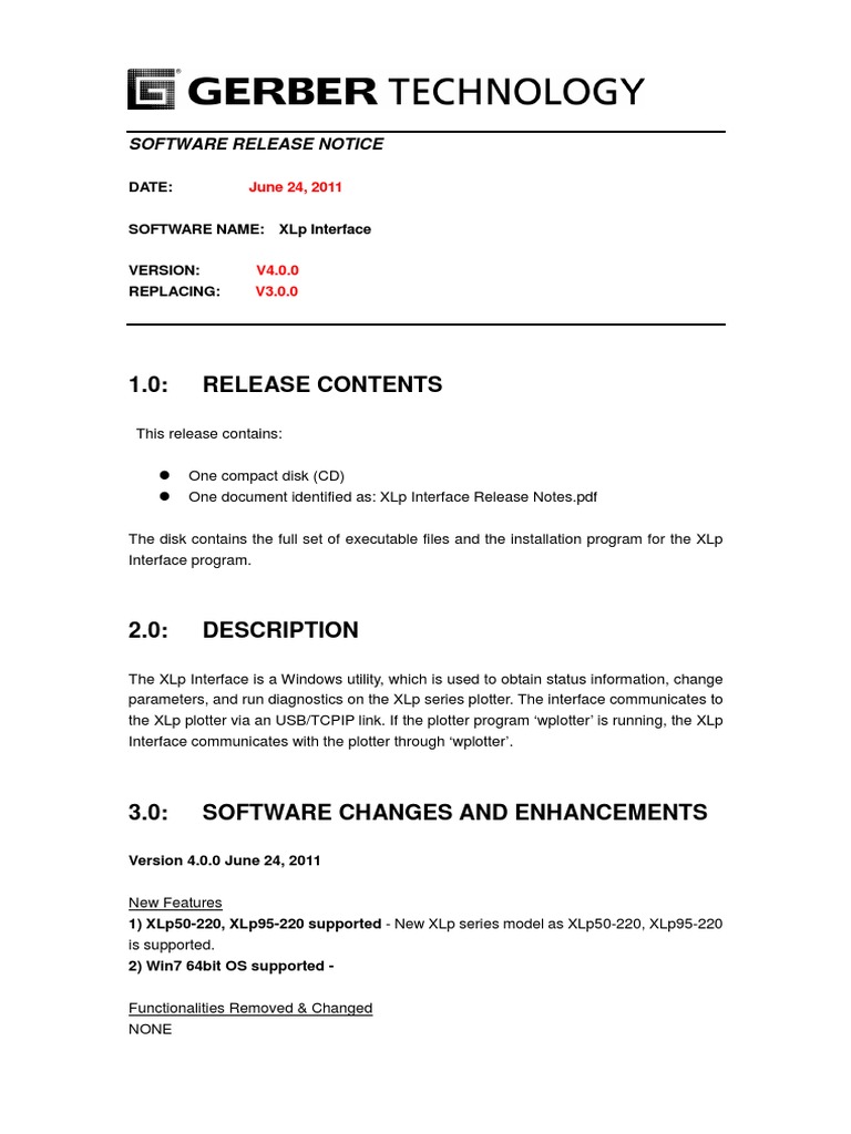 XLP Interface V4.0 | PDF | Graphical User Interfaces | Installation ...