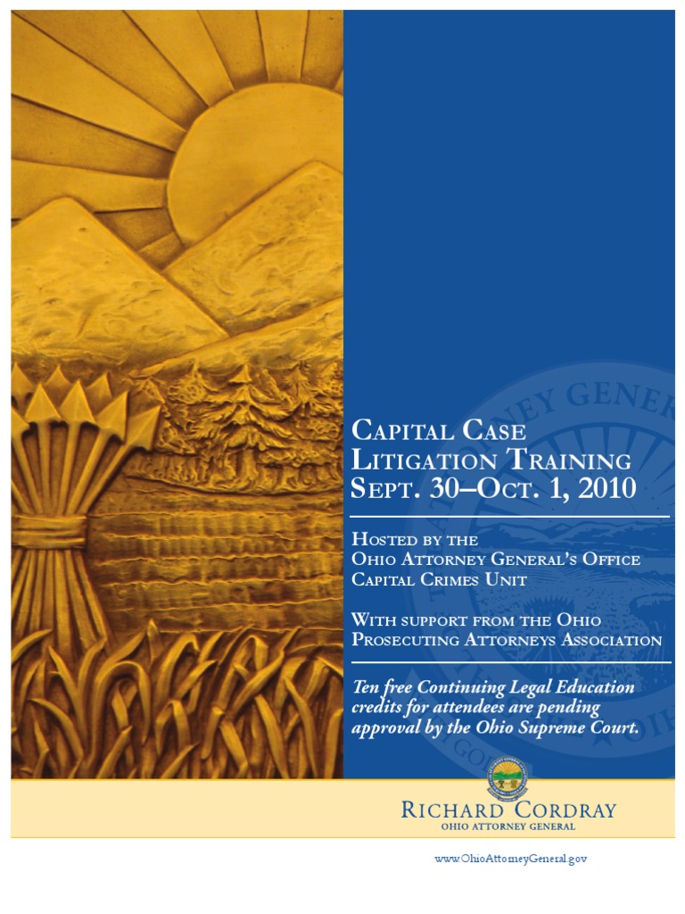 Ohio Capital Case Litigation Training | PDF | Prosecutor | Lawsuit