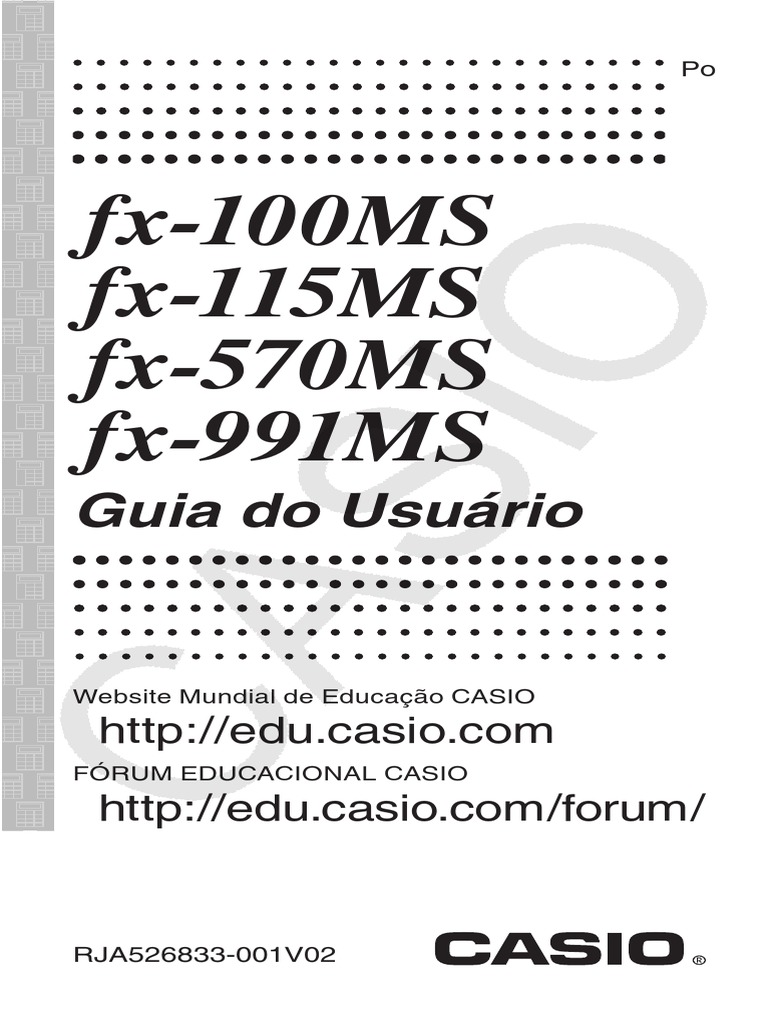 Manual Calculadora Científica Fx100ms 115ms 570ms 991ms Pt Pdf Vetor Euclidiano Cálculo 