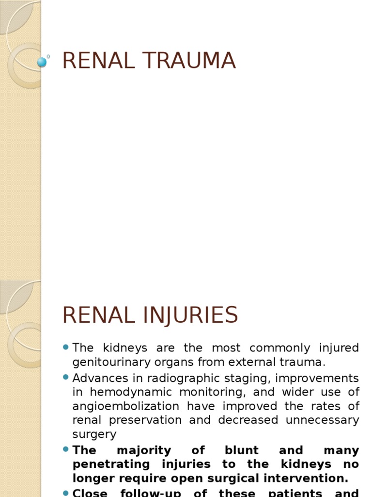 Renal Trauma | Major Trauma | Kidney