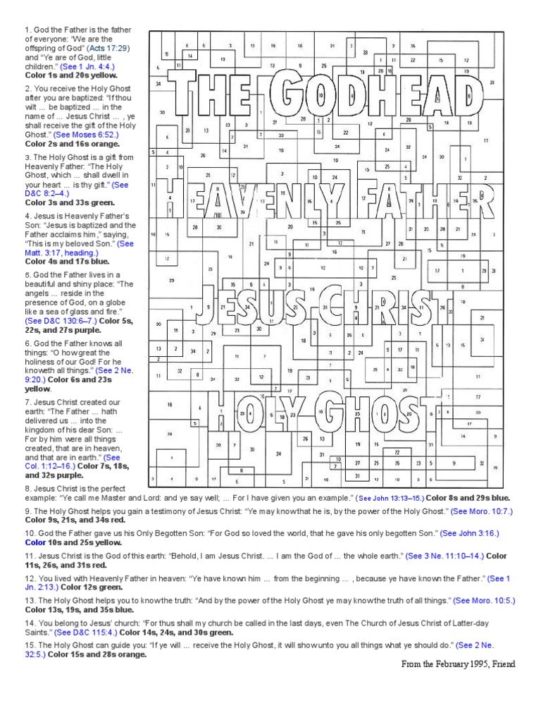 Holy Ghost Color by Number | PDF | God The Father | Ancient ...