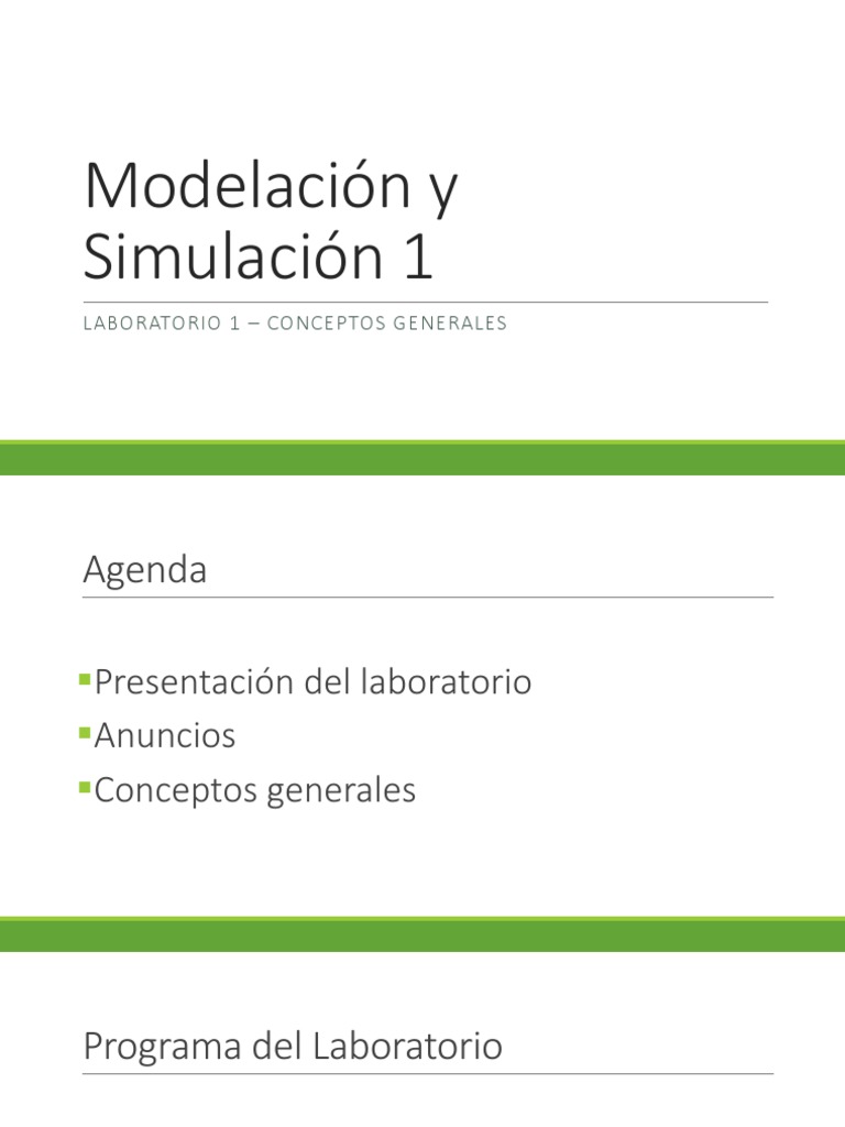 Modelación y Simulación 1 - Conceptos Generales PDF | PDF