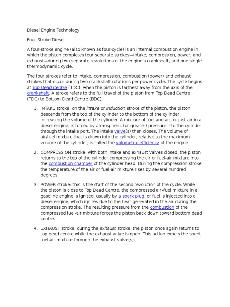 Diesel Engine Technology | Download Free PDF | Internal Combustion ...