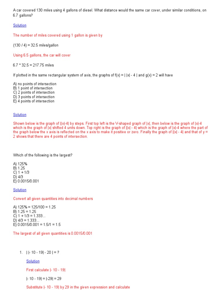 GRE Math Questions | PDF | Triangle | Fraction (Mathematics)