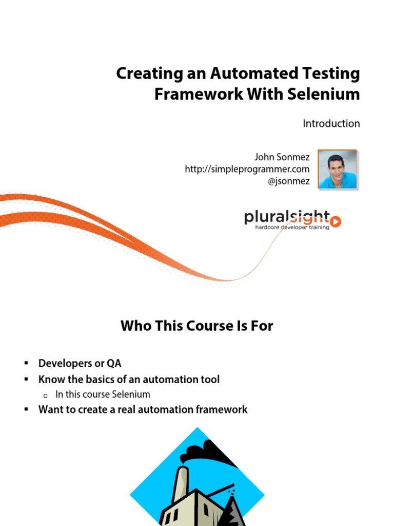 1 Automated Testing Framework Selenium m1 Intro Slides | PDF | Unit ...