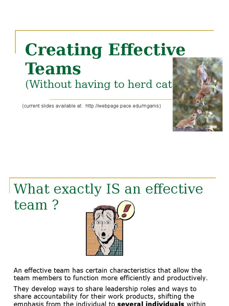 Creating Effective Teams | PDF | Team Building | Leadership