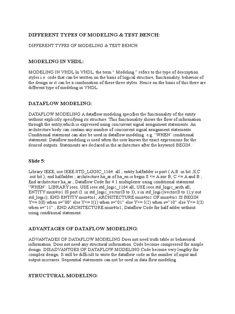 VHDL Modeling Types | PDF | Vhdl | Areas Of Computer Science VHDL Modeling Types | PDF | Vhdl | Areas Of Computer Science