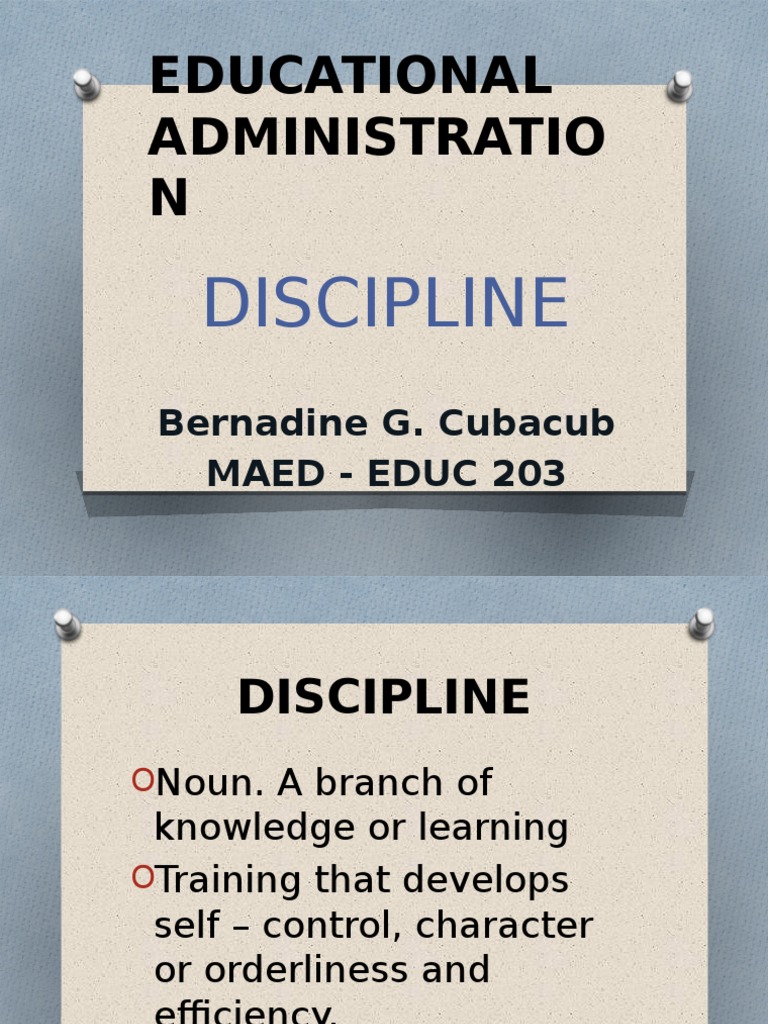 Educational Administration Discipline | PDF | Curriculum | Epistemology