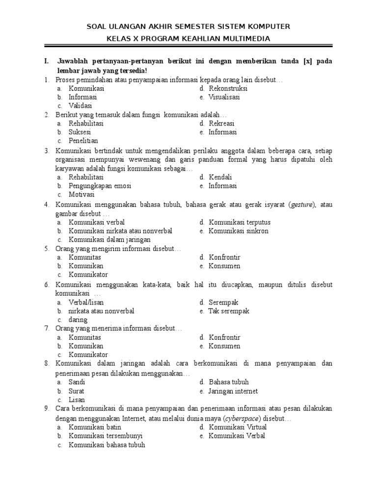 Soal Simdik Uas | PDF