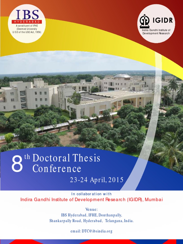 Doctoral Thesis Conference: Indira Gandhi Institute of Development ...