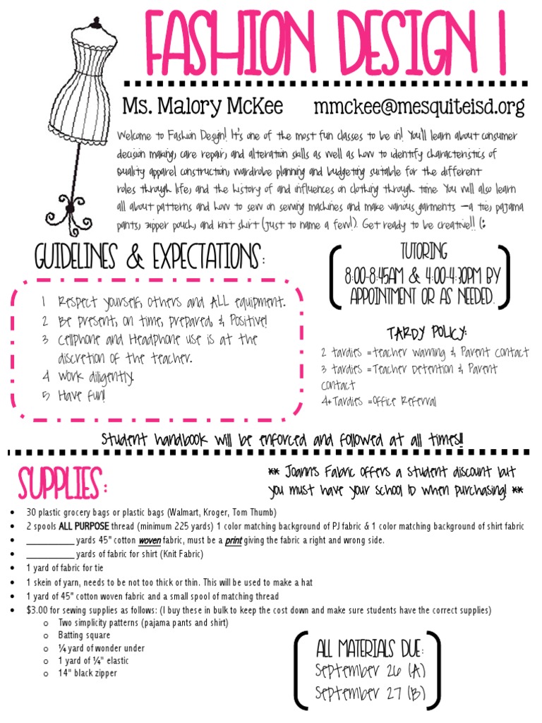 Fashion Design Syllabus | PDF | Textiles | Yarn