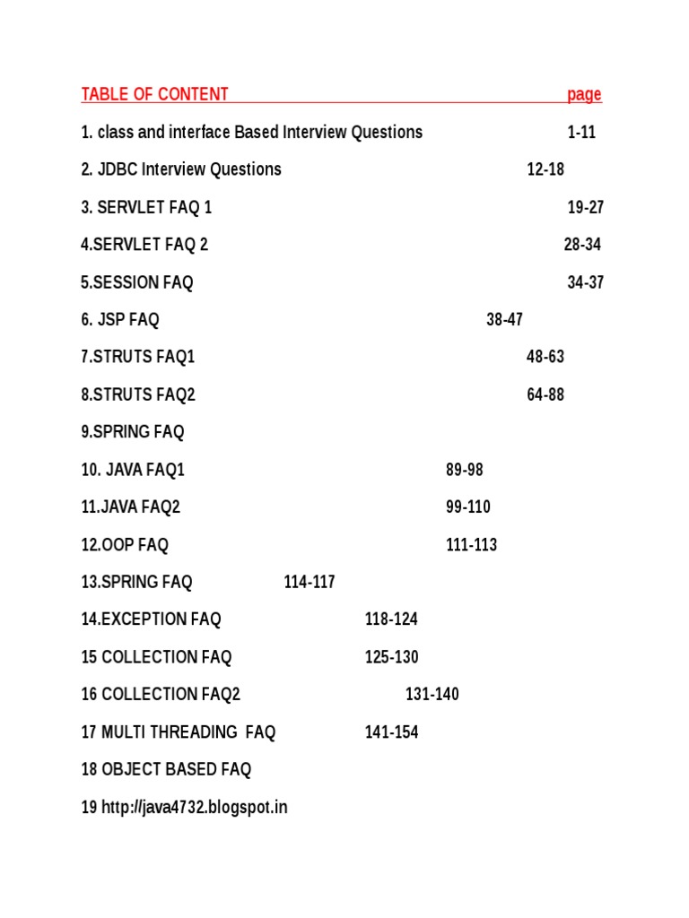 Java All Interview Question Prepared by Abhinav | Download Free PDF | Java Server Pages | Class ...