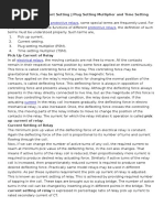 PSM and TMS Settings in Relays | PDF | Relay | Transformer