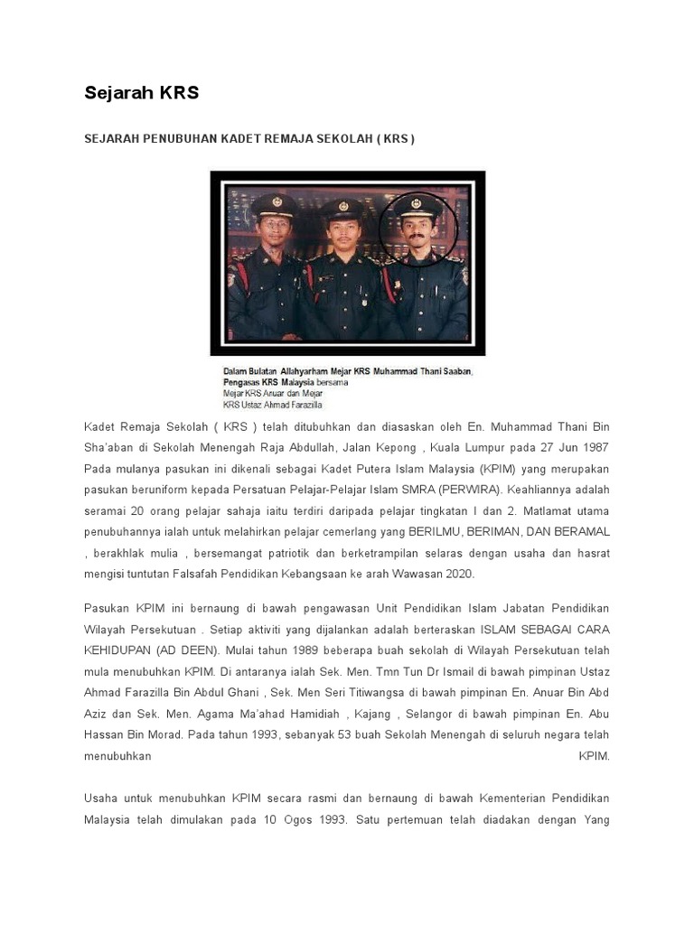 Sejarah KRS | PDF