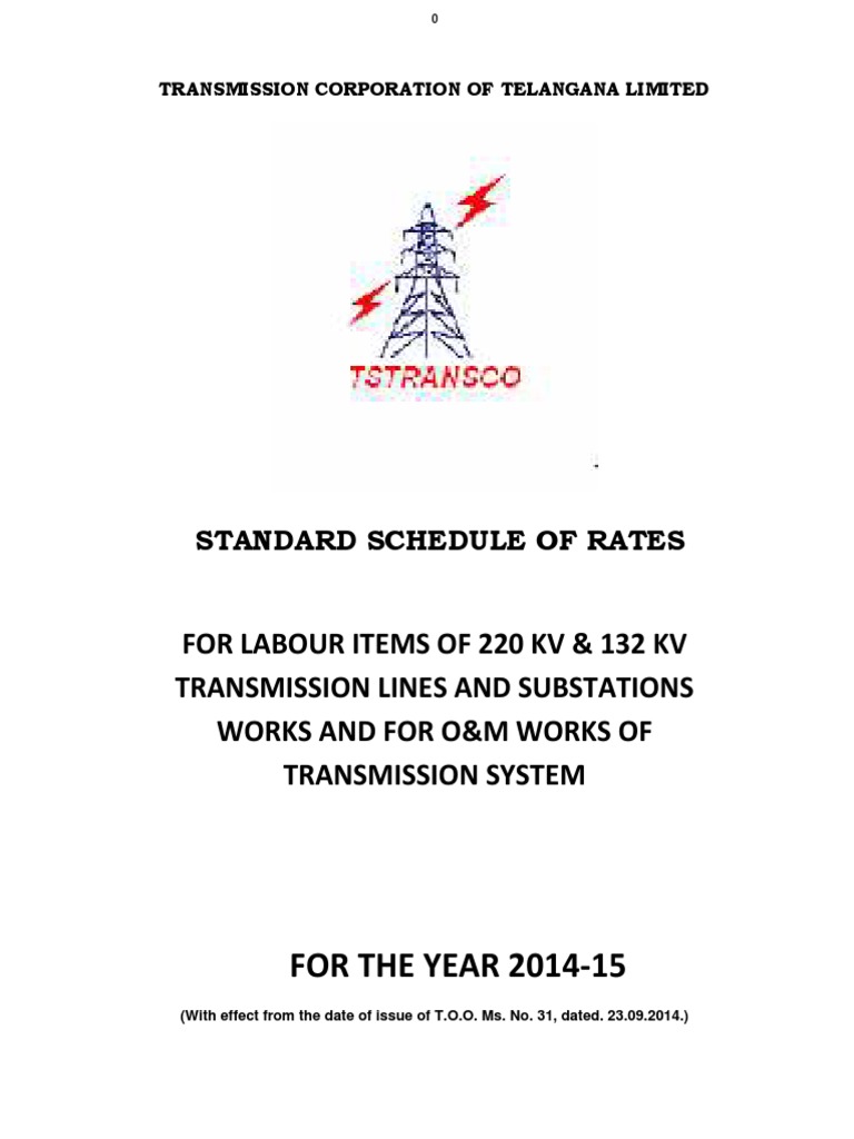 Ts Transco Ssr2014 15 | PDF | Electrical Wiring | Insulator (Electricity)