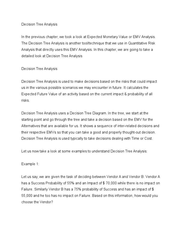 Decision Tree Analysis | Download Free PDF | Profit (Accounting ...