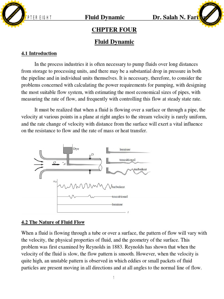 Fluid Flow PDF | Download Free PDF | Reynolds Number | Fluid Dynamics