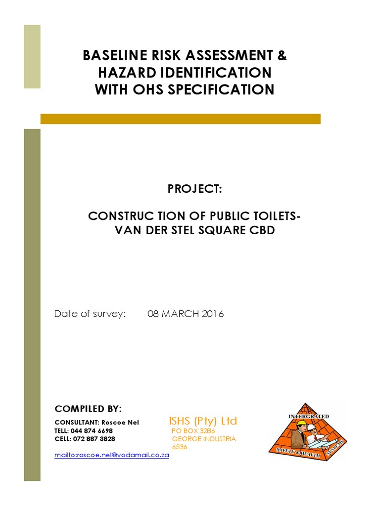 Baseline Risk Assessment Report & Ohs Specification - Construc - 1 PDF ...