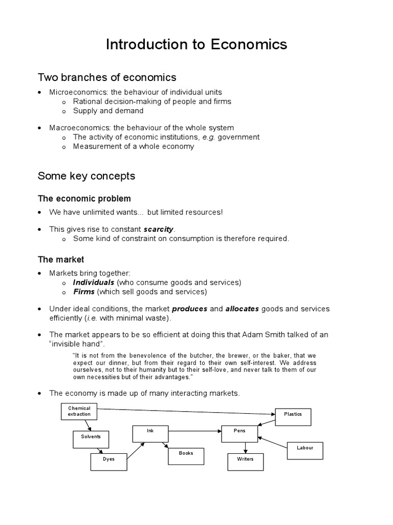 Introduction to Economics Concepts | PDF | Demand | Price Elasticity Of ...