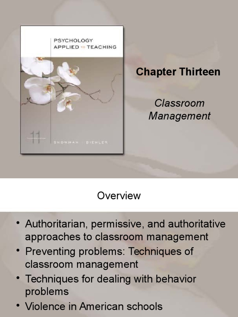Chapter Thirteen: Classroom Management | PDF | Classroom Management ...