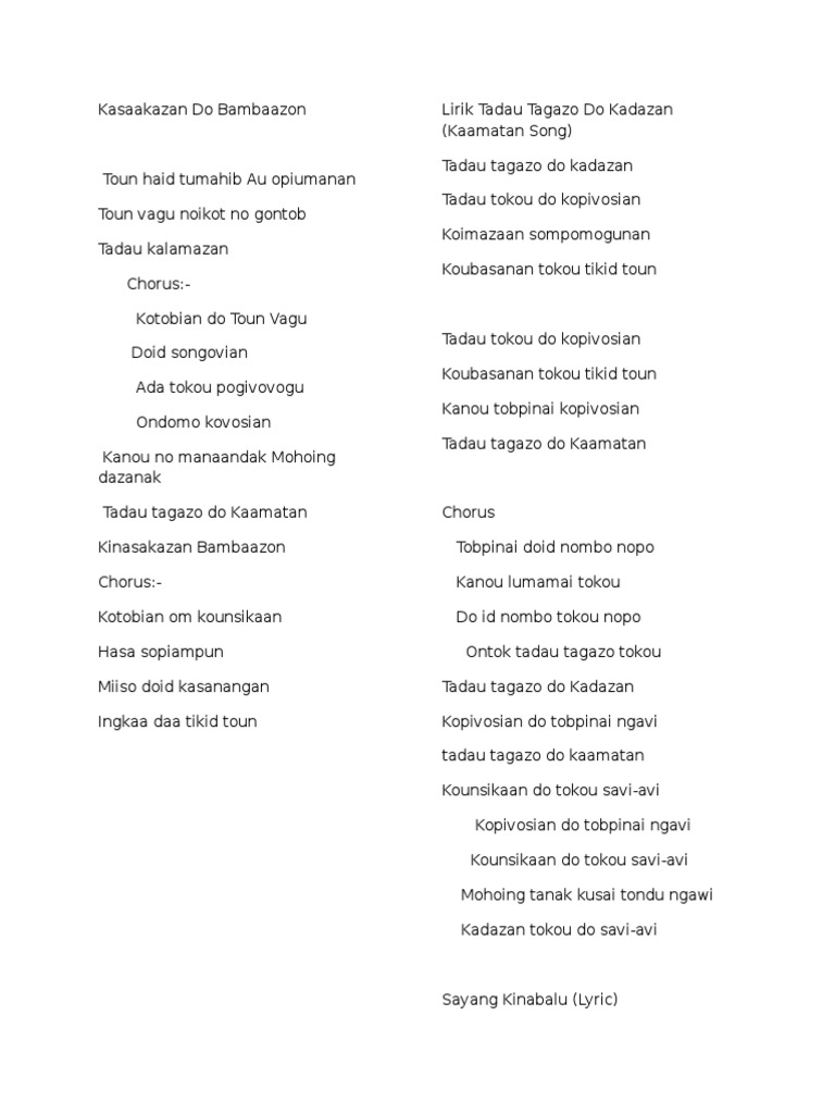 Kasaakazan Do Bambaazon | PDF