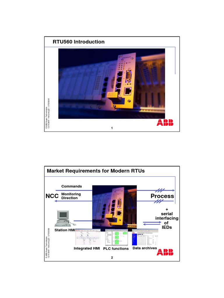 03 RTU560 Introduction E | PDF | Wide Area Network | Programmable Logic ...