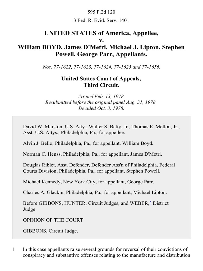 United States v. William Boyd, James D'metri, Michael J. Lipton ...