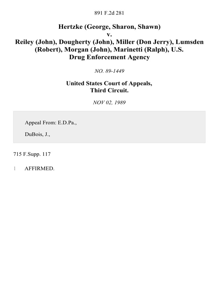 Hertzke (George, Sharon, Shawn) v. Reiley (John), Dougherty (John ...