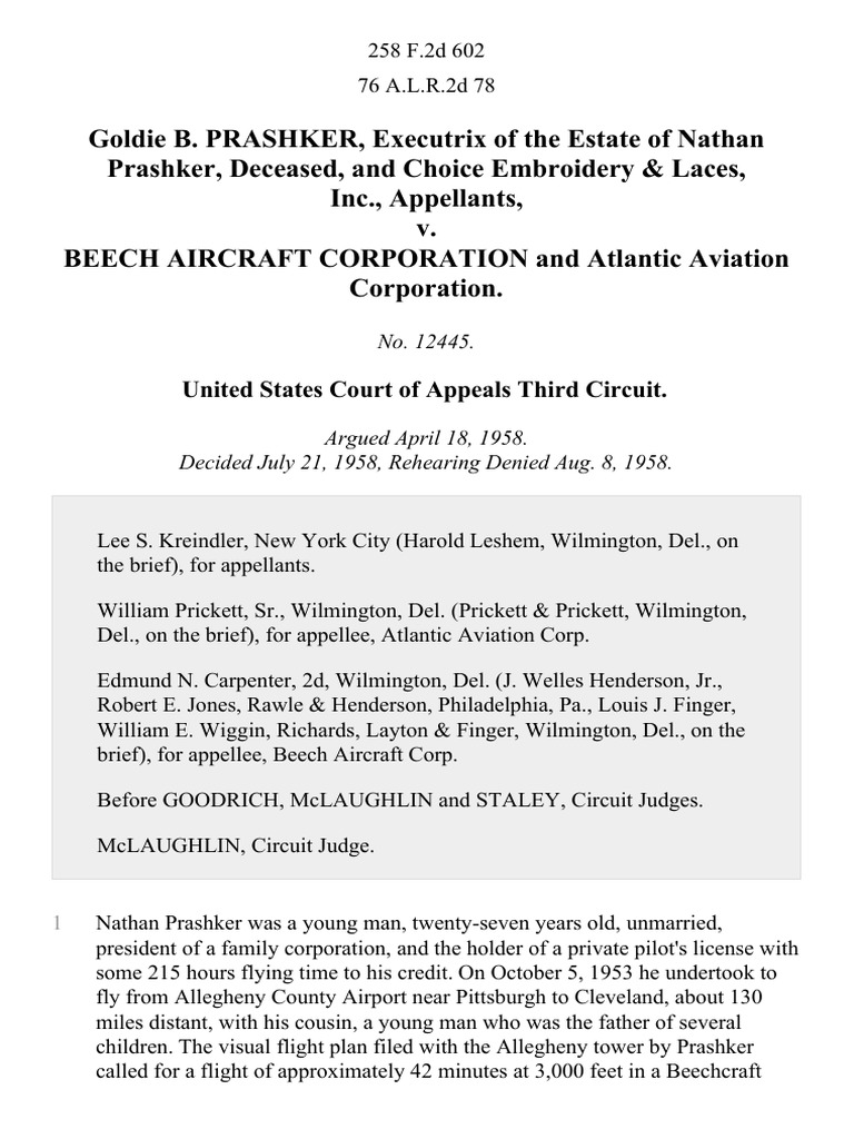 Goldie B. Prashker, of The Estate of Nathan Prashker, Deceased, and ...