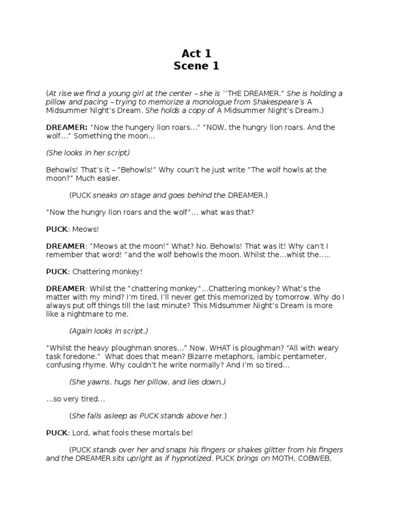 Script of Midsummer Night | PDF | A Midsummer Night's Dream ...