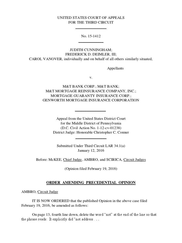 Order Amending Precedential Opinion | PDF
