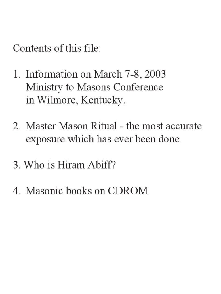 Ritual the Master Mason Degree Mmdeg | Freemasonry | Masonic Lodge